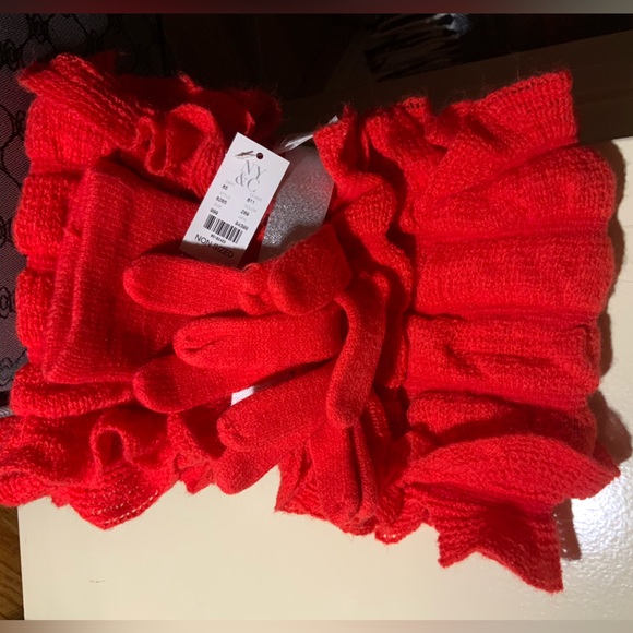 New York & Company | Other | Nyc Red Orange Scarf And Gloves | Poshmark